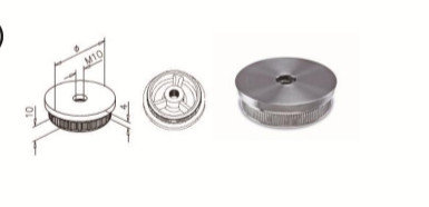 stainless steel handrail end cap/stainless steel flat end cap that used for building