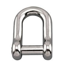 STAINLESS 316 STRAIGHT "D" SHACKLE 3/8'' NO SNAG PIN