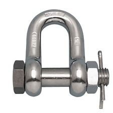 STAINLESS STEEL 316-NM BOLT CHAIN SHACKLE 1/4"