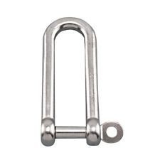 STAINLESS STEEL 316 LONG D SHACKLE 5/16" WITH SCREW PIN