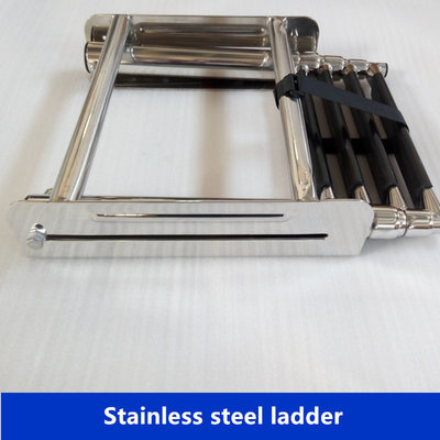 Stainless steel folding ladders with platform that used for marine/ship, marine hardware