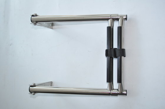 New Stainless Rails 3 Step Boat Outboard Swim Platform Ladder Telescoping Ladder