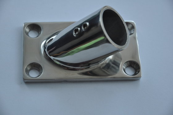Boat Hand Rail Fitting-45 Degree Rectangler Base-Marine Stainless Steel