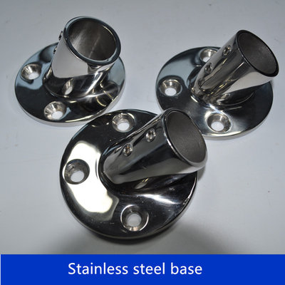 Boat Hand Rail Fitting-30 Degree Round Base,Marine Stainless Steel
