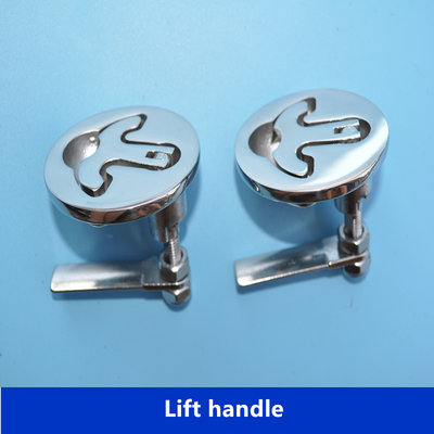 Boat Hatch Lift Handle-Turning Lock Latch-Locking w/key - Marine Stainless Steel