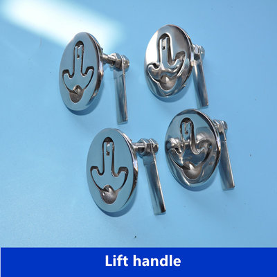 Boat Hatch Lift Handle-Turning Lock Latch-Locking w/key - Marine Stainless Steel