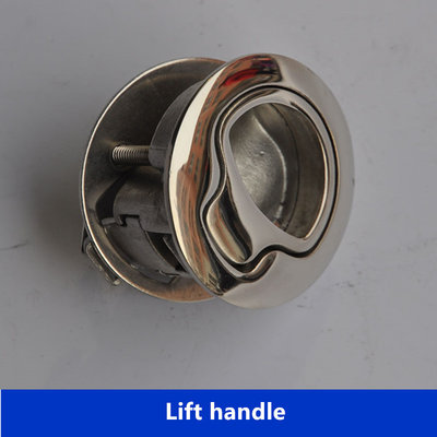 Boat Hatch Lift Handle-Turning Lock Latch-Locking w/key - Marine Stainless Steel