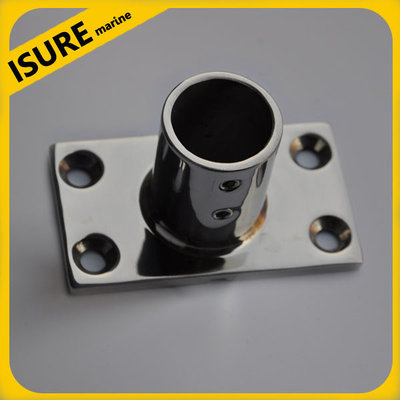 Boat Hand Rail Fittings 90 Degree  Rectangular Base 316 Marine Stainless Steel