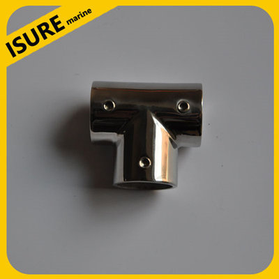 Handrail Fitting Stainless Steel Tee 90 Degree Marine / Boat Hardware