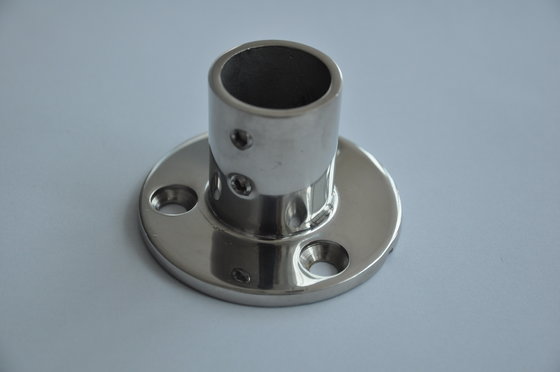 ISURE MARINE Boat Hand Rail Fitting 90 Degree 1'' Round Stanchion Base Marine Stainless Steel