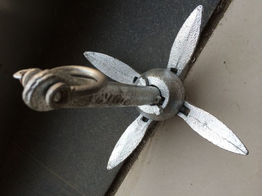 Boat Folding Grapnel Anchor Galvanized Steel  Anchor Marine Yacht Isure Marine