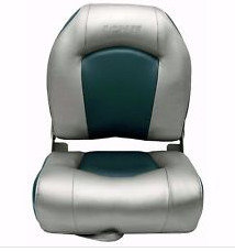 BASS SILVER / DEEP VEE BLUE FOLDING BOAT FISHING SEAT