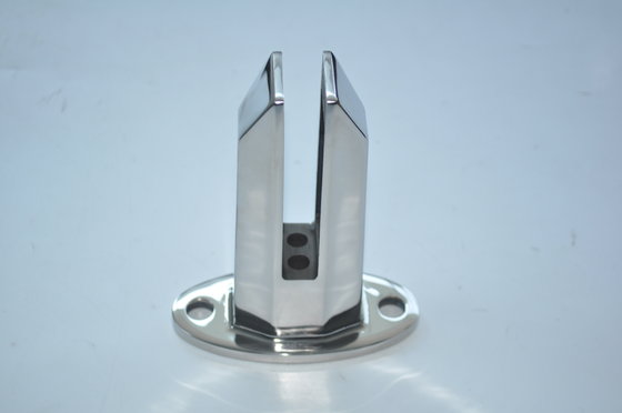 DECK MOUNT POOL FENCE SPIGOTS, STAINLESS STEEL GLASS GATOR CLAMPS