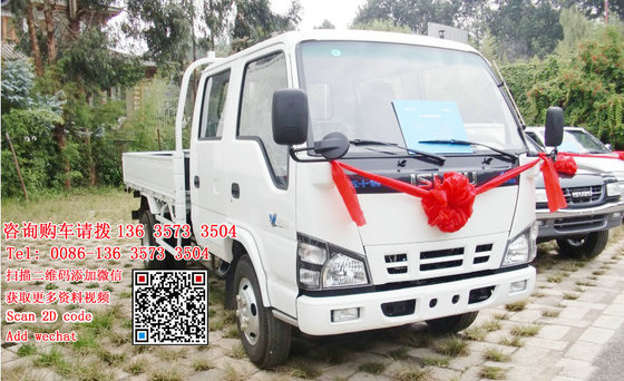 Isuzu 600p crew cabin light cargo truck diesel engine 130hp Euro protect enviroment