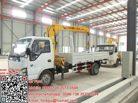 Isuzu 600P elf  New Design Lorry Mounted Crane Xcmg Crane 3.2Tons