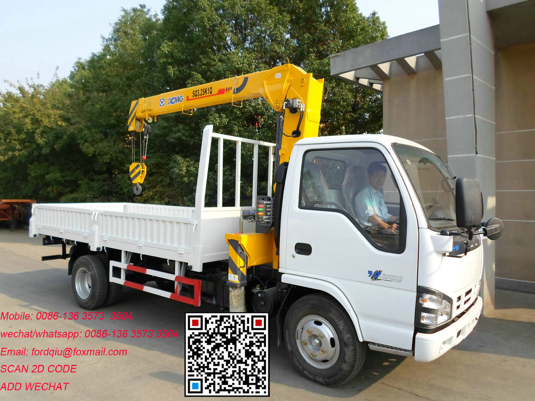 Isuzu 600P elf Brand New Lorry-Mounted Crane Xcmg Crane 3.2Tons