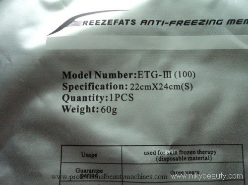 Cryo Antifreeze Membrane Pad For Cryolipolysis Fat Freeze Slimming Machine