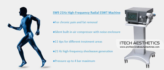 Beauty Clinic Use Eswt Shockwave Therapy Machine For Heel Pain / Plantar Fasciitis