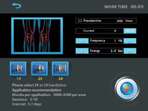 Low Intensity Extracorporeal Shockwave Therapy Equipment For Heel Pain Relief