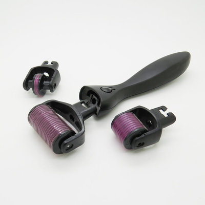 Titanium / Stainless Steel 3 In 1 Derma Roller with 180 / 600 / 1200 Micro Needle