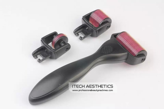 Titanium / Stainless Steel 3 In 1 Derma Roller with 180 / 600 / 1200 Micro Needle