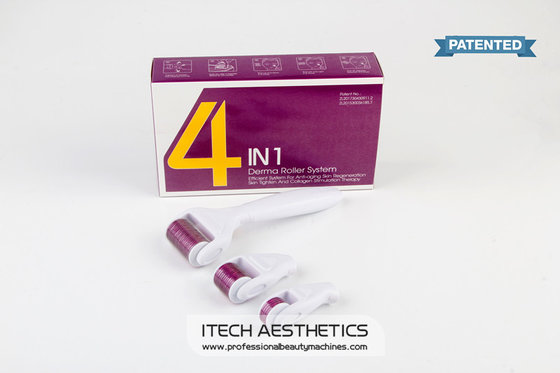 4 In 1 Microneedle Derma Roller For Wrinkle Removal Anti - Puffiness Scar Removal