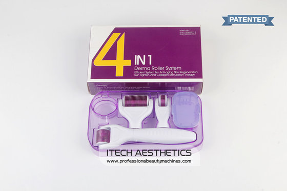 4 In 1 Microneedle Derma Roller For Wrinkle Removal Anti - Puffiness Scar Removal