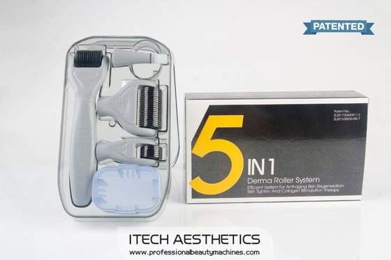 Medical Grade 5 In 1 Micro Needle Face Roller , Face Lifting Derma Roller Anti Aging