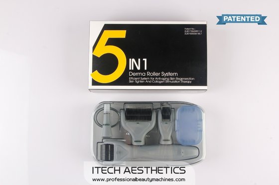 Medical Grade 5 In 1 Micro Needle Face Roller , Face Lifting Derma Roller Anti Aging