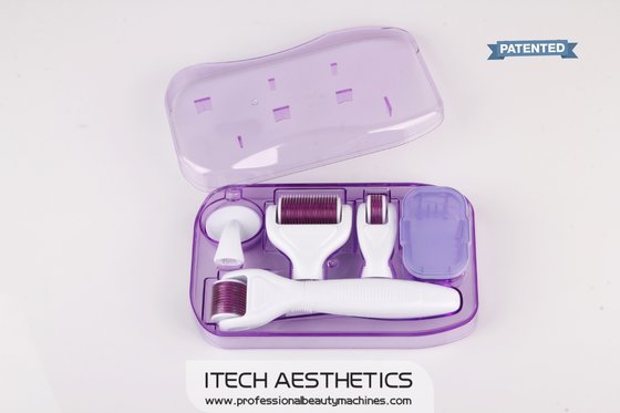 Titanium 6 In 1 Microneedle Derma Roller With Silicone Brush for Skin Care