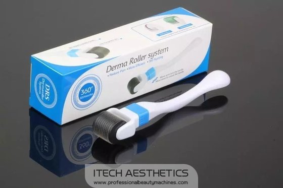 360 Degree Rotate Titanium Microneedle Derma Roller Skin Care With 600 Needles