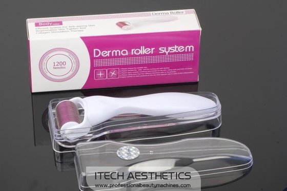 Home Use Microneedle Derma Roller 1200 Needles For Scars / Stretch Marks Removal