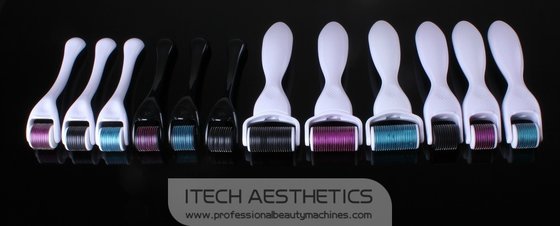 Derma Roller Home Roller White Handle , Microneedle Skin Roller 1200 Needles