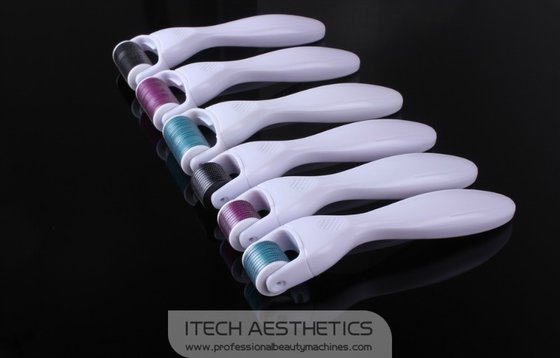 Derma Roller Home Roller White Handle , Microneedle Skin Roller 1200 Needles