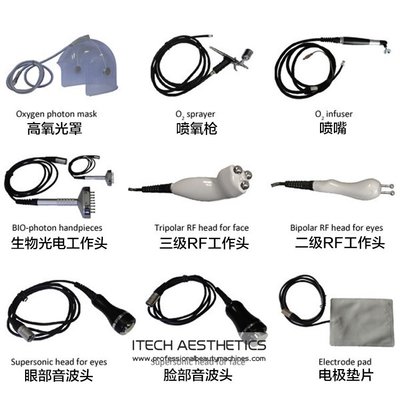 Multipolar RF Hyperbaric Oxygen Beauty Machine for Wrinkle Removal 9 Handpiece