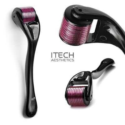 540 Needle Titanium Microneedle Derma Roller Micro Skin Therapy Golden 0.5mm-2.5mm
