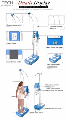 8 Point Contact Electrode BIA Body Composition Analyzer / Body Fat Analysis