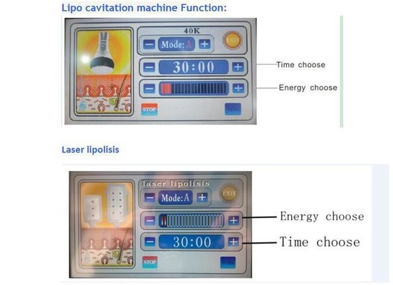 Portable 6 In 1 Cavi - lipo Ultrasound Cavitation Machine 40K Cavitation RF Multipolar Tripolar Vacuum Laser