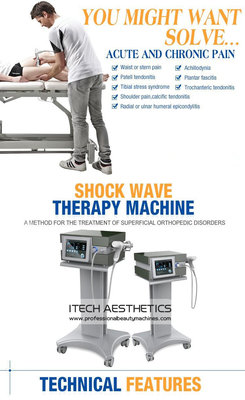 Physical Therapy Shockwave Machine For Knee Pain / Back Pain / Achilles Tendonitis