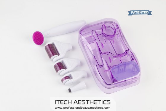 Titanium 6 In 1 Microneedle Derma Roller With Silicone Brush for Skin Care