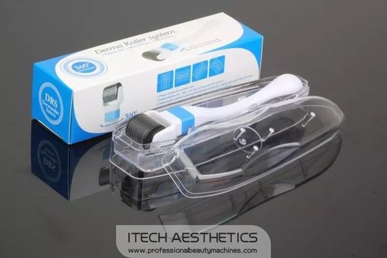 360 Degree Rotate Titanium Microneedle Derma Roller Skin Care With 600 Needles