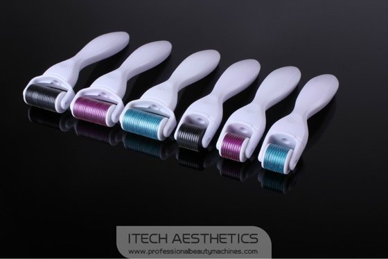 Derma Roller Home Roller White Handle , Microneedle Skin Roller 1200 Needles