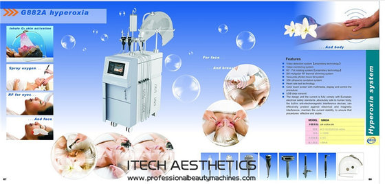 9 In 1 Vertical Hyperbaric Oxygen Facial Machine , Jet Peel Facial Treatment Machine