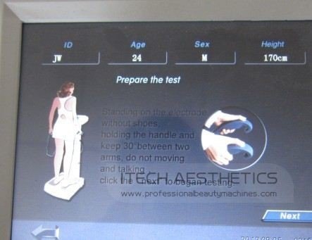 Multi - Frequency Body Composition Analyzer Health Beauty Equipment / Accurate Human Body Fat Testing Machine