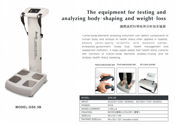 Health Body Fat Composition Machine , Body Analysis Machine Touch Screen