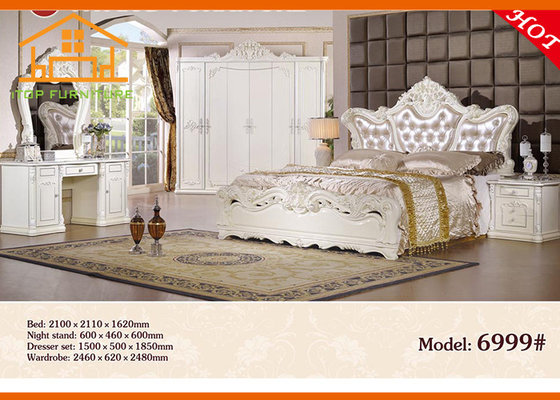 antique mirrored glass Hot recommend Imperial Double bed high glossy new model bedroom furniture sets with pricests