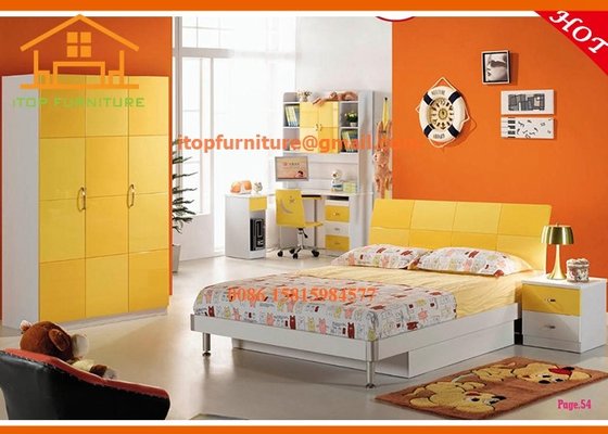 2016 new mdf modern children Toddler triple bunk bed kids bedroom furniture