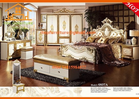 antique wholesale price Indonesia white lacquer bedroom furniture