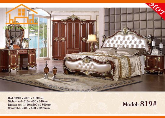 American style antique king size princess hand painted bedroom furniture