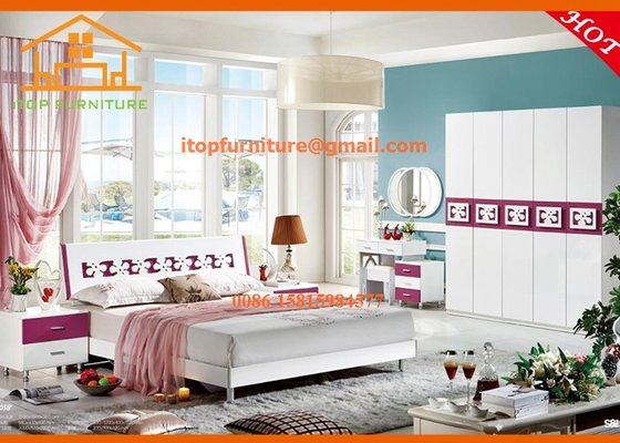 2016 high gloss cheap wholesale simple mdf modern home bedroom furniture sets designs
